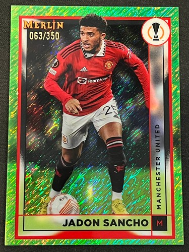 2022-23 Topps Merlin UEFA Club Competitions - Jadon Sancho #101 Neon ...