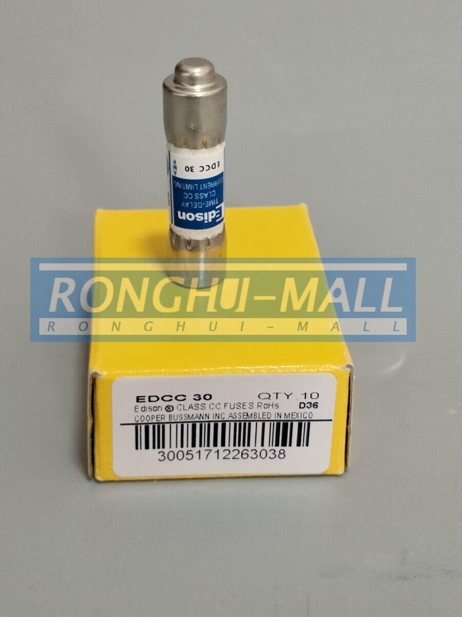 Edison EDCC30 30Amp 600V Slow Blow Class CC Time Delay Fuse 10PCS for ...