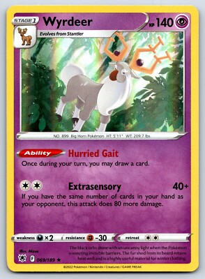 Wyrdeer - Holo Rare - Astra Radiance Pokemon Card NM | eBay