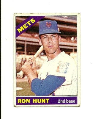 1966 TOPPS #360 Ron Hunt: New York Mets: 2nd Base: Baseball Card: MLB ...