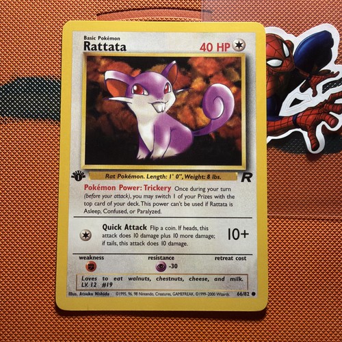 Rattata Team Rocket Common (LP) Pokemon 66/82 1st Edition Limited ...