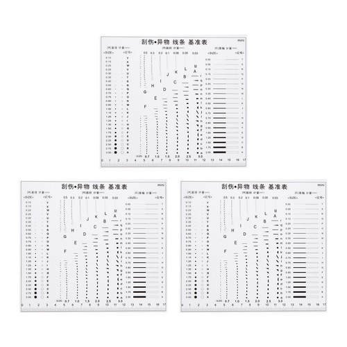 3pcs High Precision SEC Size Estimation Chart 170mm 0.12mm Diameter ...