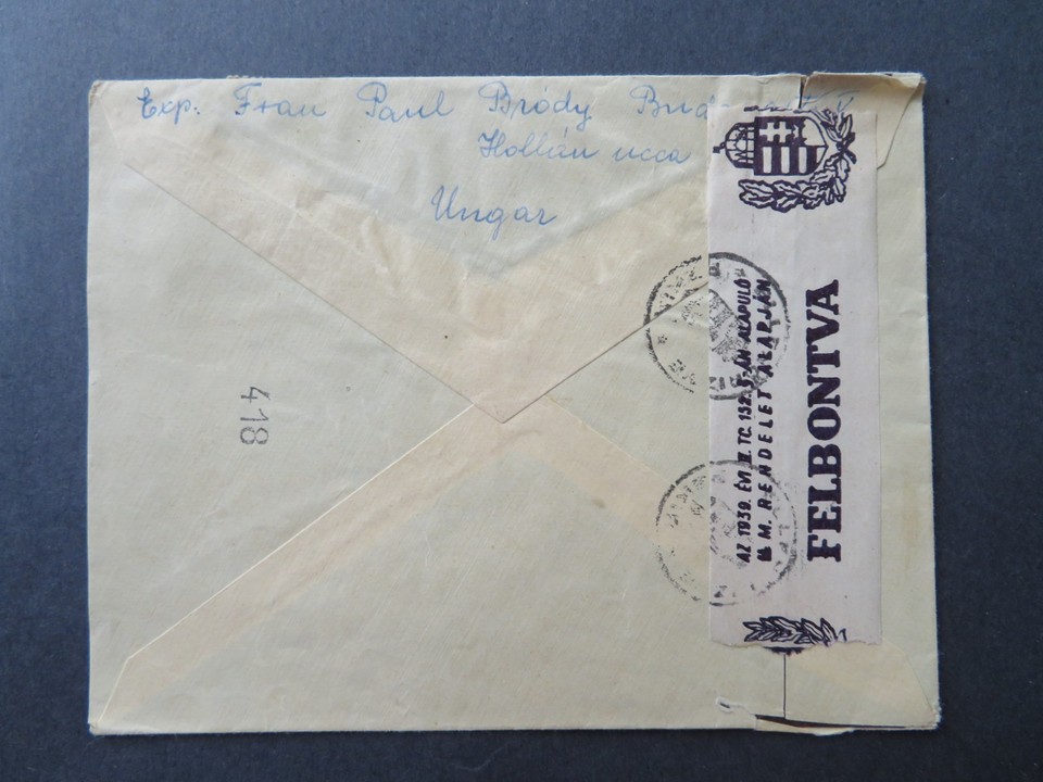 Hungary 1943 Censored POW Cover to Switzerland - Z8079 | eBay