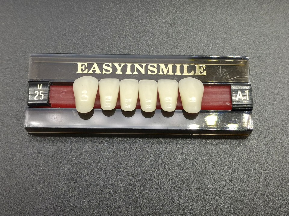 84Pcs Dental Acrylic Resin False Teeth Denture Shade A1 Upper Lower ...