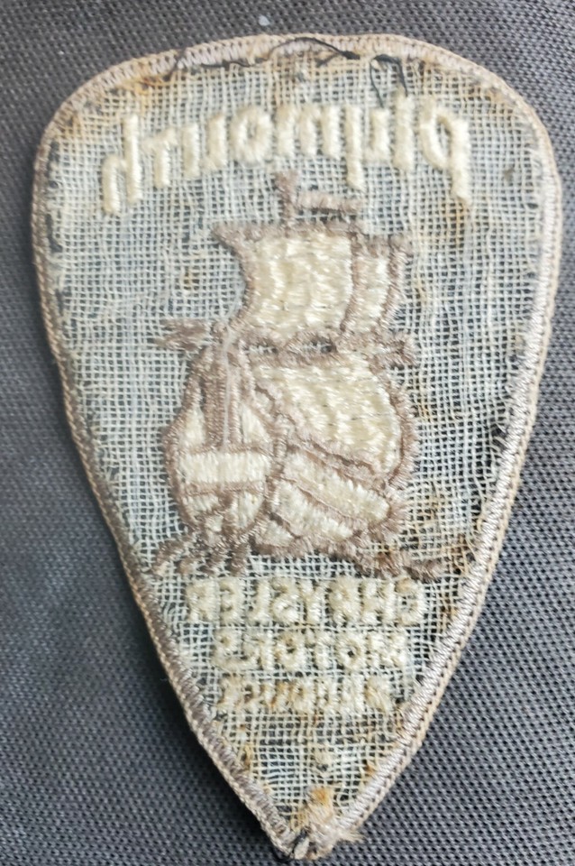 Vtg Original Plymouth Chrysler Motor Products Car Club Patch Maxwell ...