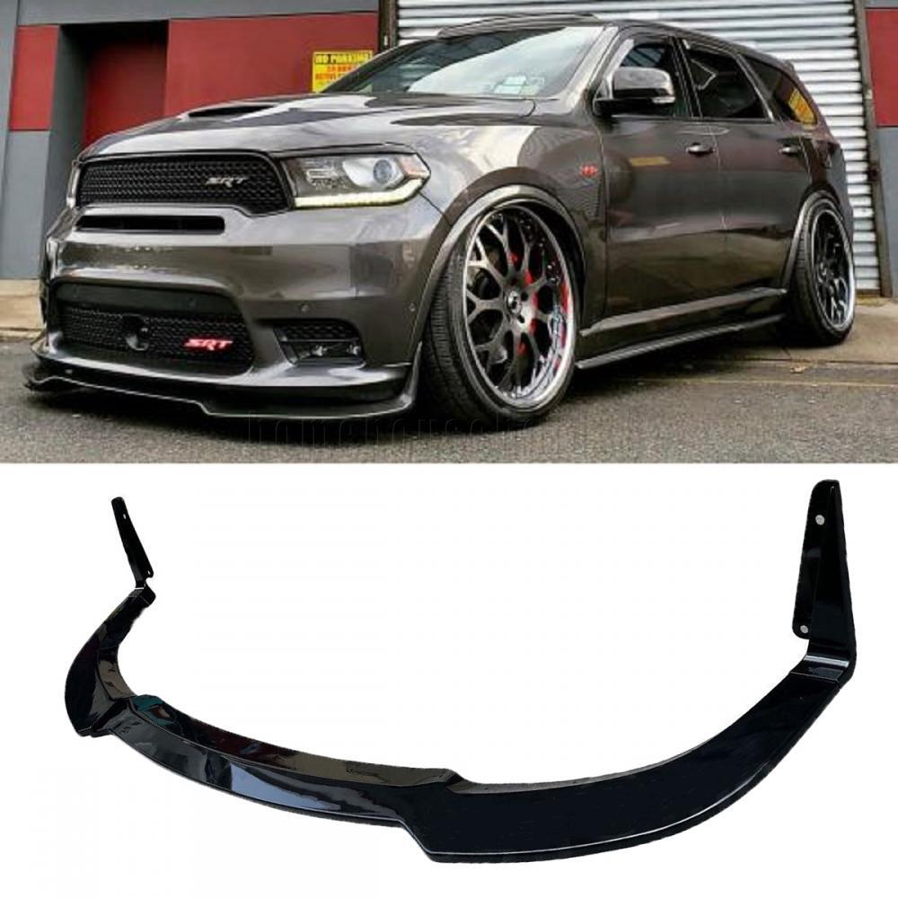 Fits Jeep Grand Cherokee SRT 17-21 Gloss Black Winglet Front Bumper Lip ...