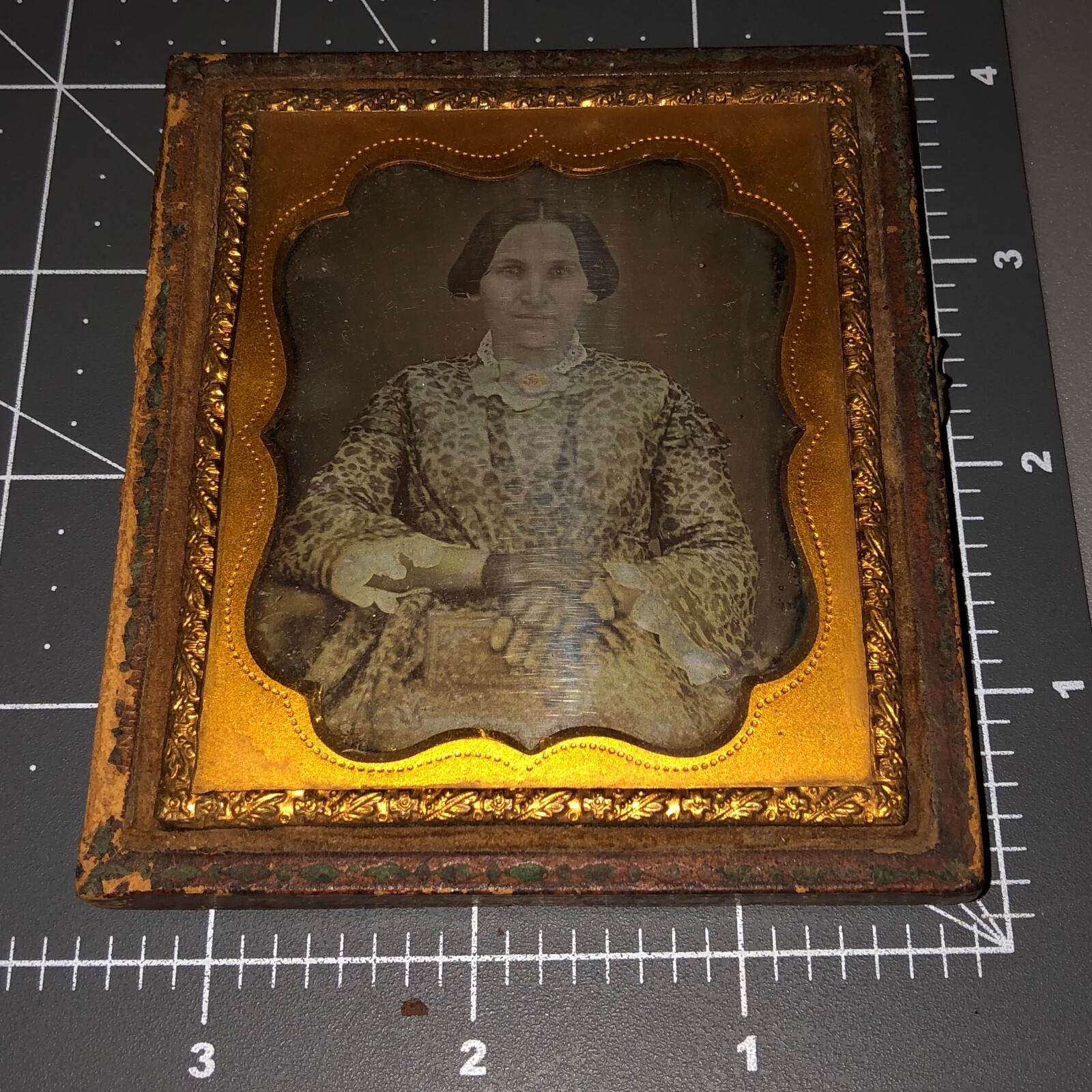 1850s Woman Holding Book Lace Gloves Antique DAG Daguerreotype PHOTO | eBay