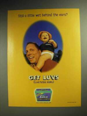 1998 Luvs Diapers Ad - Still Wet Behind the Ears? | eBay
