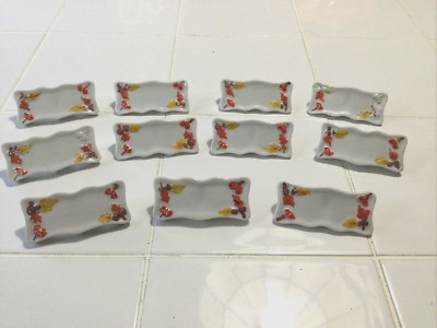 11 Vintage Porcelain Table Seating Name Placement Markers Autumn ...