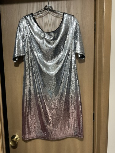 J M Studio by John Meyer Womens Sequins Short Sleeve Evening Holiday ...