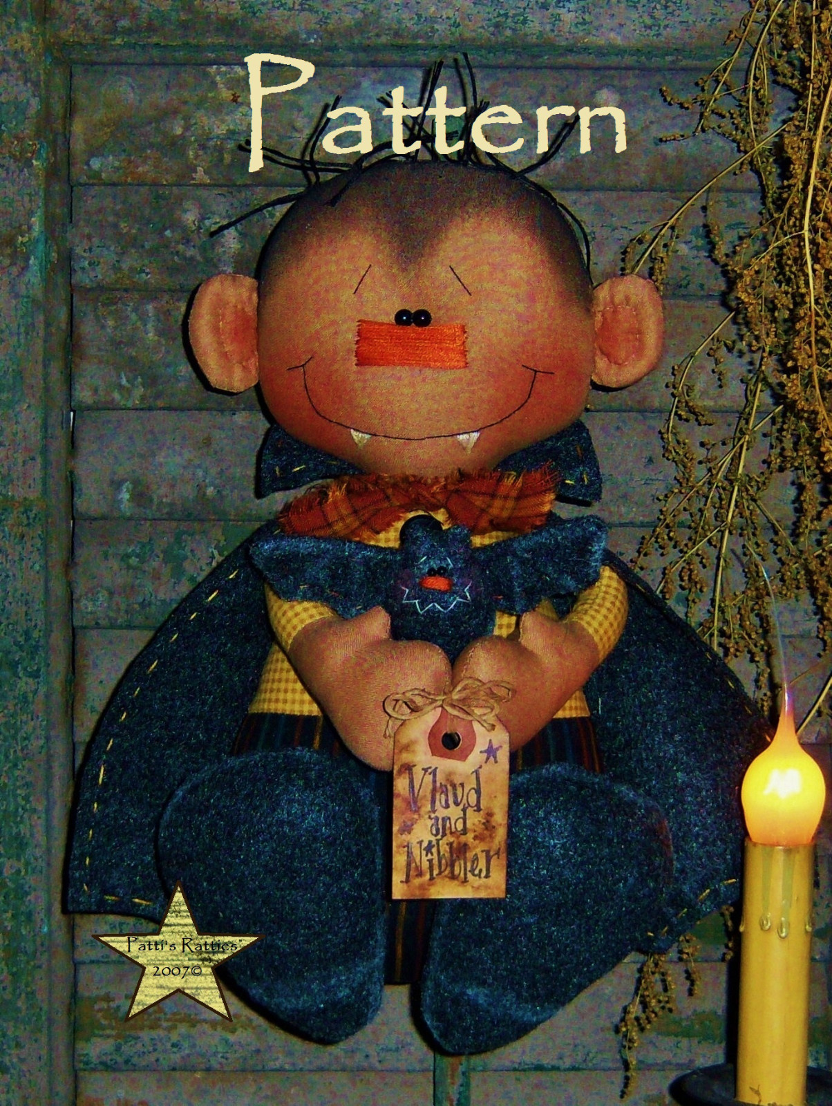 Primitive Patti's Ratties Vlaud and Nibbler Halloween Doll Paper ...