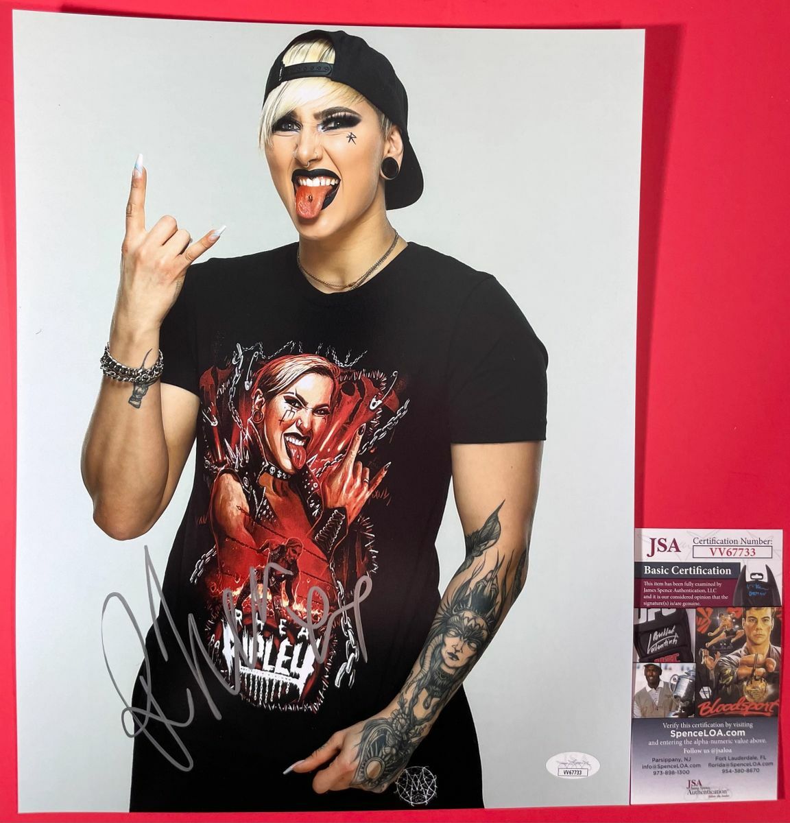 WWE NXT Rhea Ripley Signed 11x14 Photo Q Autograph WrestleMania JSA COA ...