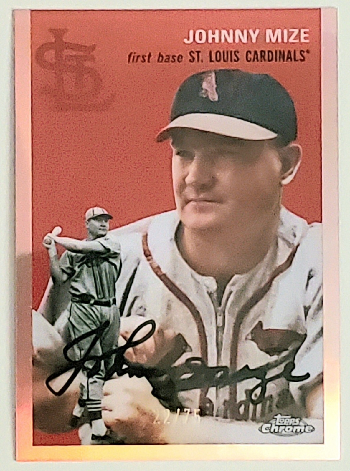 Johnny Mize 2023 Topps Chrome Platinum #402 Rose Gold Refractor /75 ...