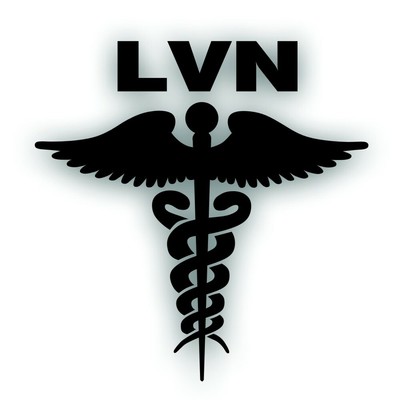 LVN Caduceus decal for nurse healthcare hospital medical worker car ...