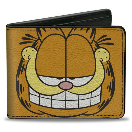 Bi-Fold Wallet Garfield Smiling Face Character Close-Up Orange | eBay