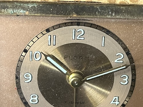 Vintage Florn Travel Alarm Clock Suitcase Zipper Case - 7 Jewels - Very ...
