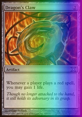 MTG Magic the Gathering Dragon's Claw (322/514) Tenth Edition LP FOIL ...