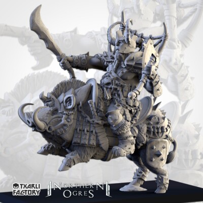 Khan Ogre Mounted Txarli Factory, Ogre Fantasy Miniatures | eBay UK