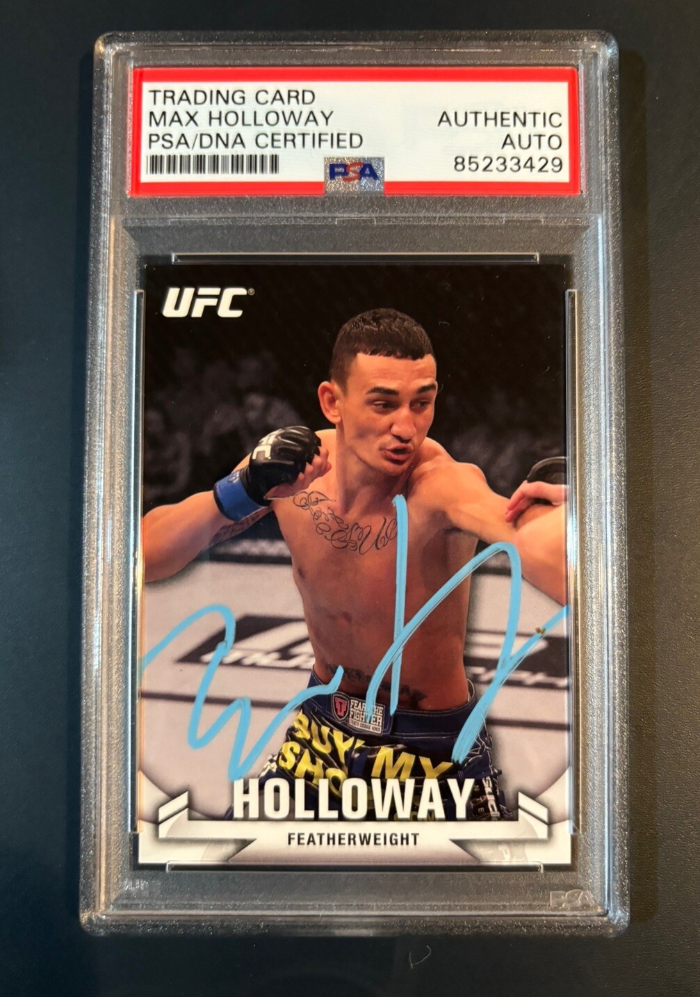 2013 Topps UFC Knockout Max Holloway PSA Authentic Auto RC Slabbed ...