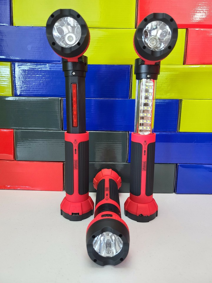 MobilePower LED Flashlight Charcoal Red Green Blue Work Light Hazzard ...