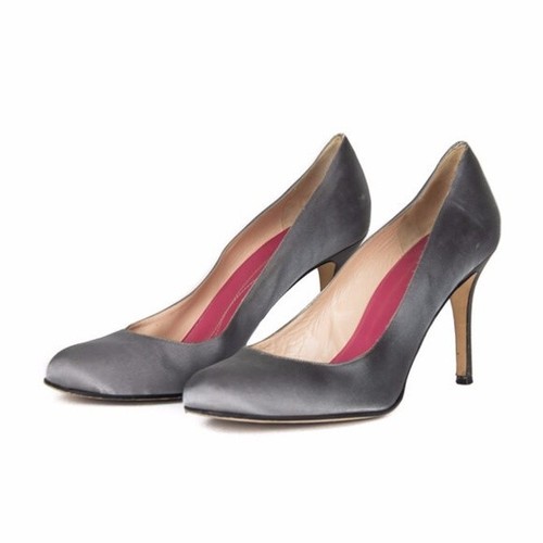 Kate Spade Ladies 11 B Karolina Gray Grey Satin Pumps High Heel ...