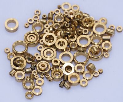 Clock Bushes Brass x100 Assorted Pivot Bush Mixed Sizes Movement Spare ...