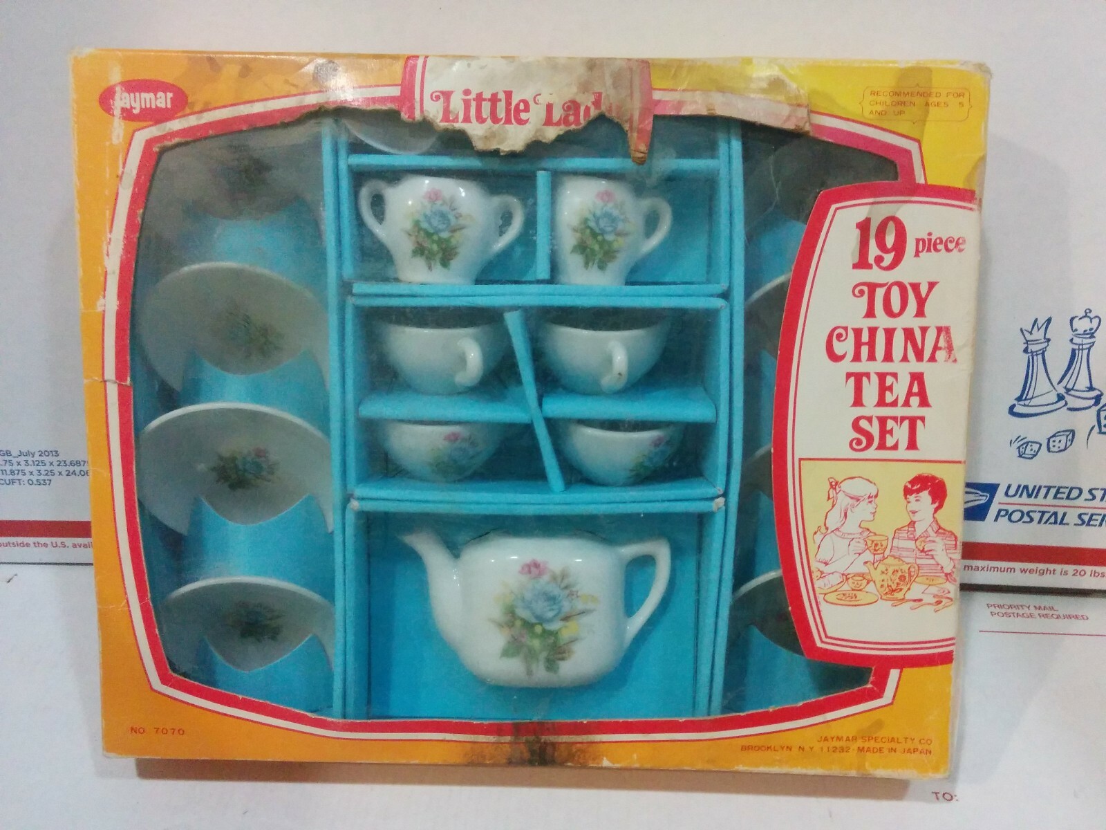 Vintage Jaymar Little Lady 19 pc Toy China Tea Set 7070 Japan Porcelain ...