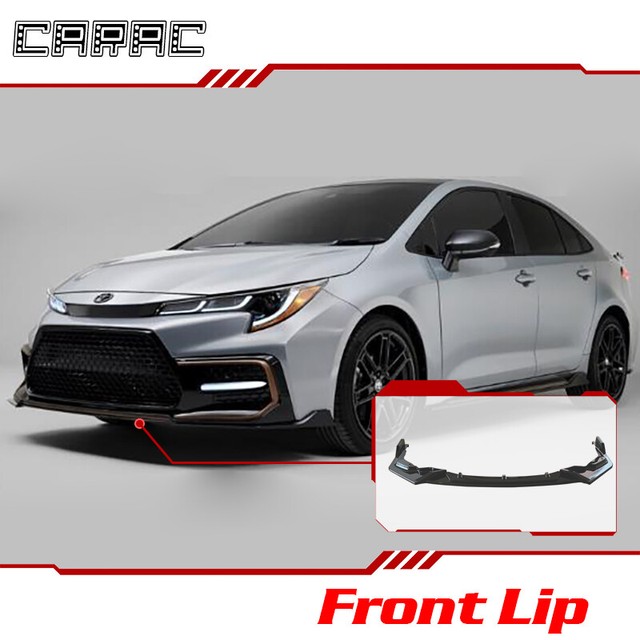 Fits 20-21 Toyota Corolla L, LE, XLE, Hybrid LE Front Bumper Lip Matte ...