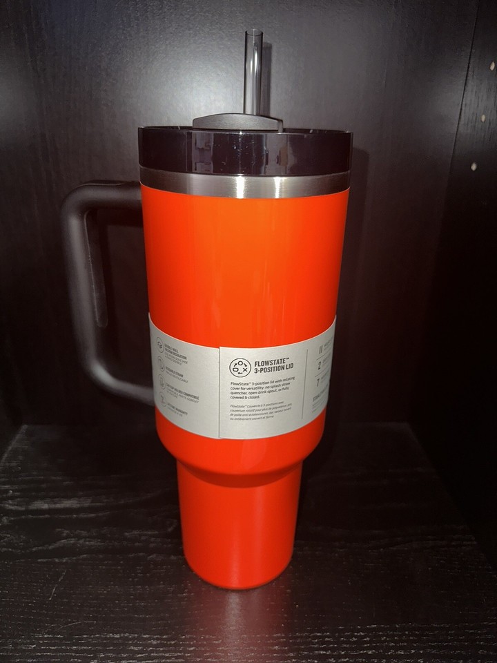 NEW Stanley Neon Orange 40oz Quencher Special Spring Fling Collection ...