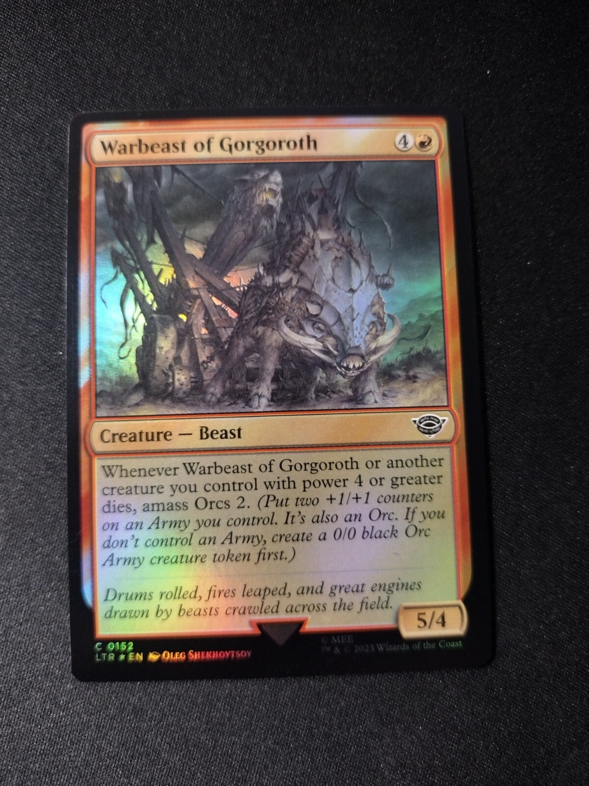 Magic the Gathering (mtg): LTR: Warbeast of Gorgoroth - Foil | eBay