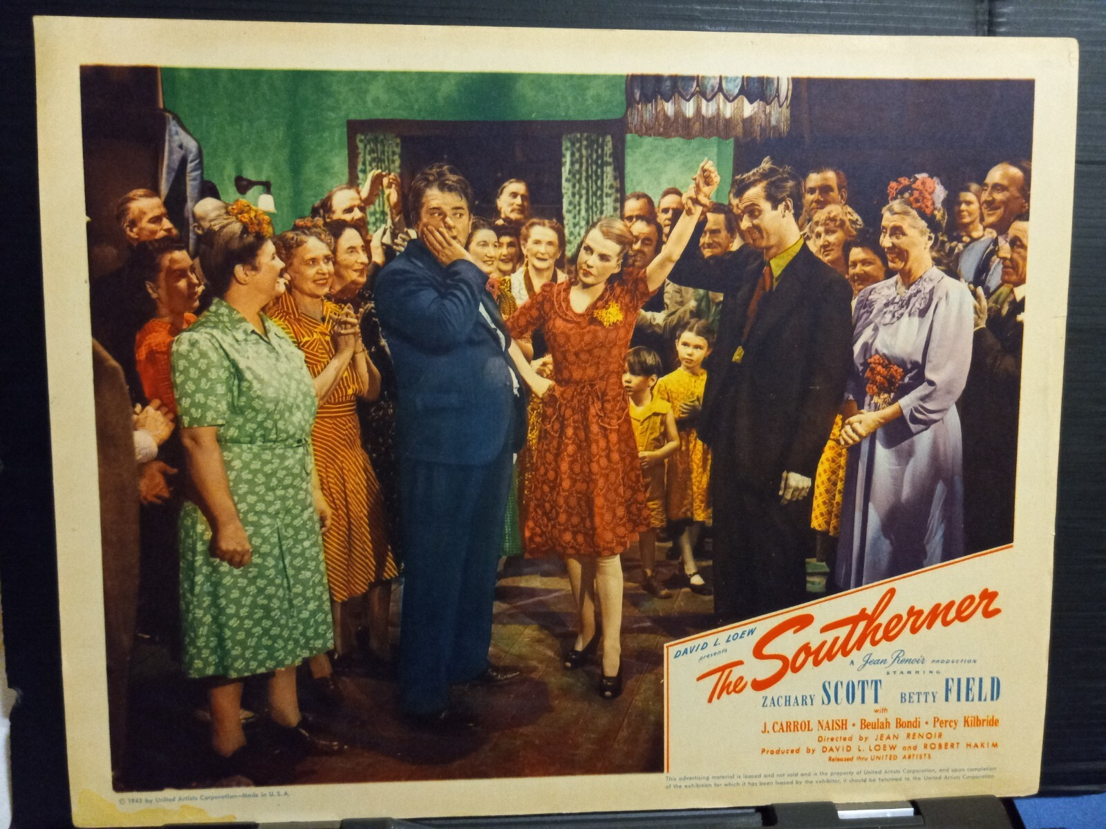 Lobby Card 1945 THE SOUTHERNER Zachary Scott Betty Field family get ...