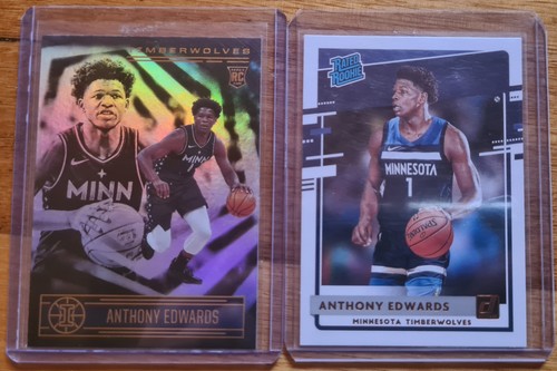 2020-21 Panini Donruss ANTHONY EDWARDS Rated Rookie #201 RC (2 Card ...