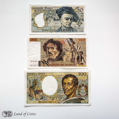 FRANCE: Set of 3 French Franc Banknotes. | eBay