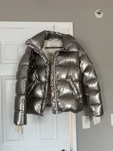 SAM Metallic Grey Silver Puffer Jacket | eBay