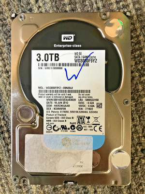 WESTERN DIGITAL 3TB 3.5" SATA Desktop Hard Drive | P/N WD3000F9YZ ...