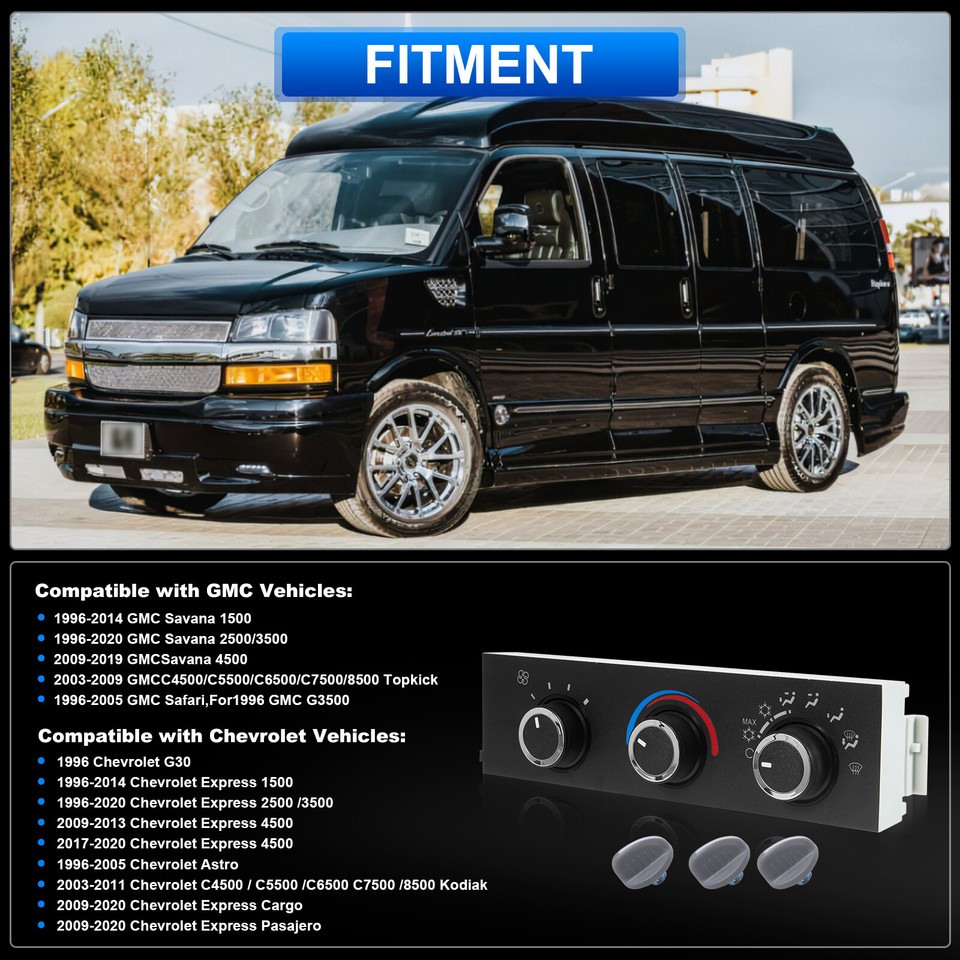 599-217 HVAC Climate Control Panel Module for Chevrolet GMC Express ...