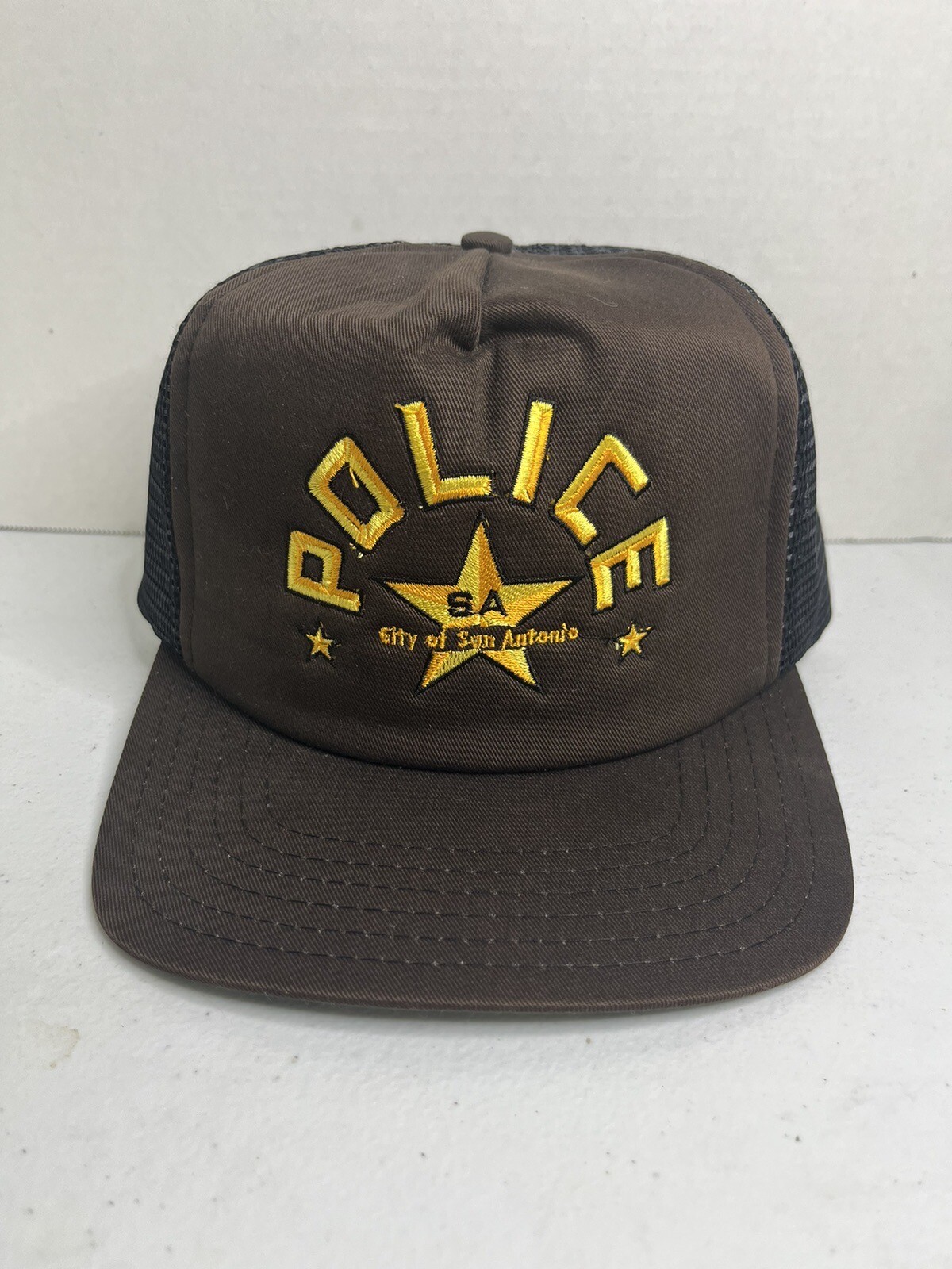 Vintage San Antonio Police Department Trucker Hat Mes… - Gem
