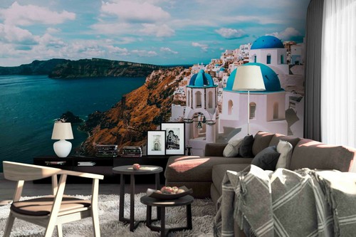 3D Santorini Landscape Wallpaper Wall Mural Removable Self-adhesive ...
