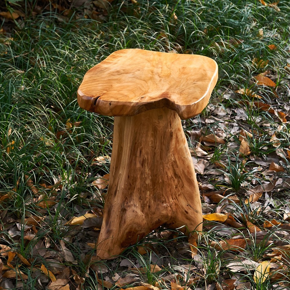 Rustic Cedar Root Flower Stand Stool - 19.5" H Tree Stump Side Table ...