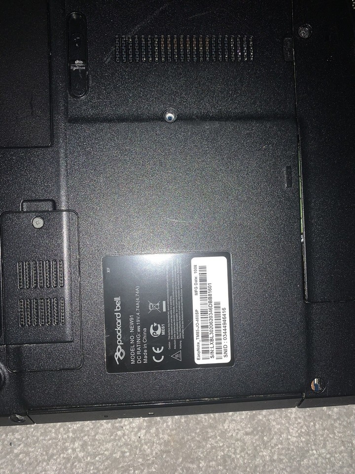 Packard Bell 15"6' ,400Gb HDD, 4Gb RAM,for Parts Not Working | eBay UK