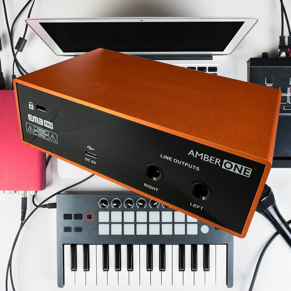 EMB 2In-2Out USB-C Audio Interface (Resolution 24Bit/96kHz) 48V Phantom ...