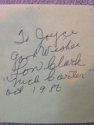 ORIGINAL, SIGNED Lon Clark autograph book page | eBay