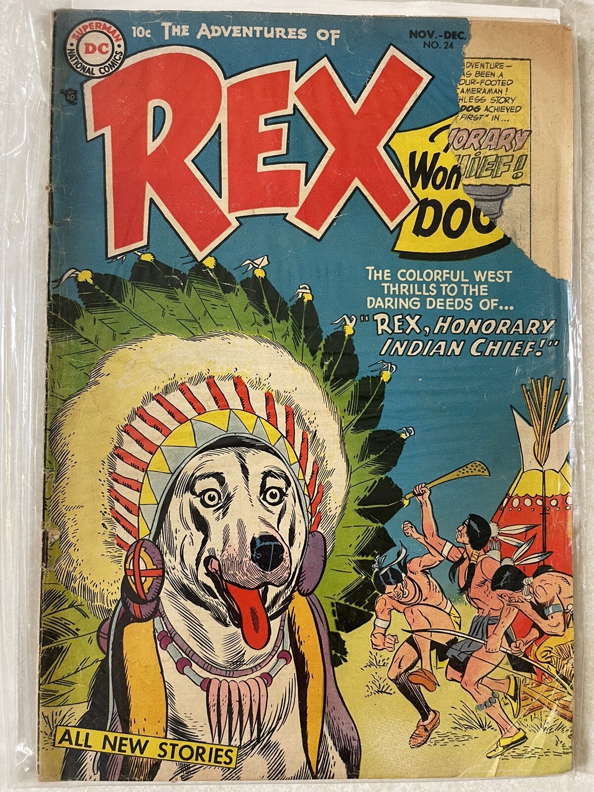 The Adventures Of Rex The Wonder Dog #24 RARE DC Comics 1955 Gil Kane ...