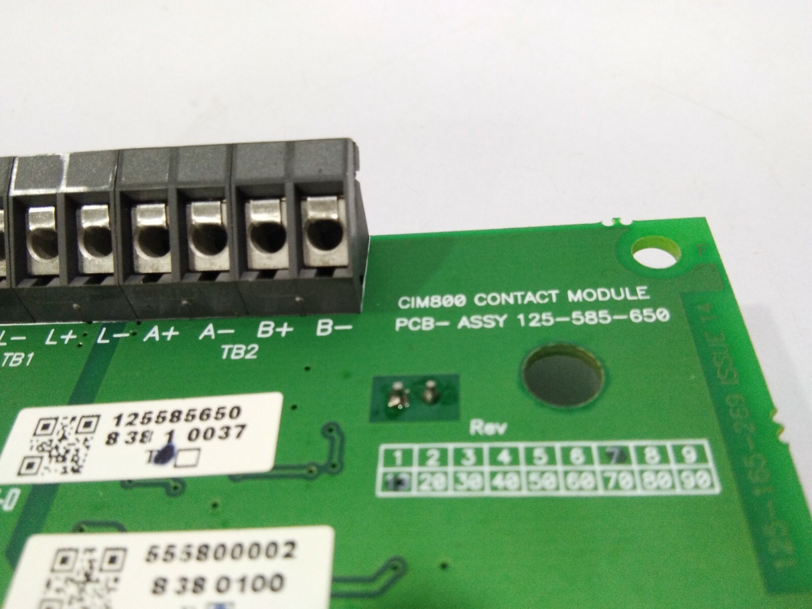 TYCO CIM800 CONTACT MODULE PCB SGL PCB-ASSY 125-585-650 125-165-269 ...