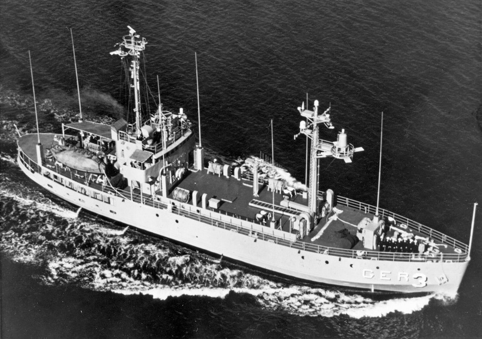 US Navy AGER-3 USS Palm Beach Electronic Signals Intelligence UIM ...