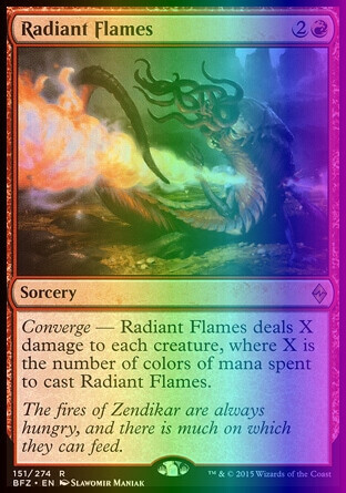 Magic the Gathering MTG Radiant Flames (151) Battle for Zendikar LP ...