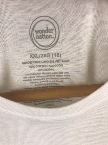 Wonder Nation White Shirt. Reversible Sequin Unicorn Girls 18 Short ...