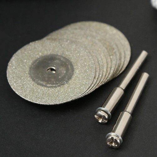 10PCS 30mm Mini Diamond Cut Discs Craft Rotary Tool Arbor Set for Power ...