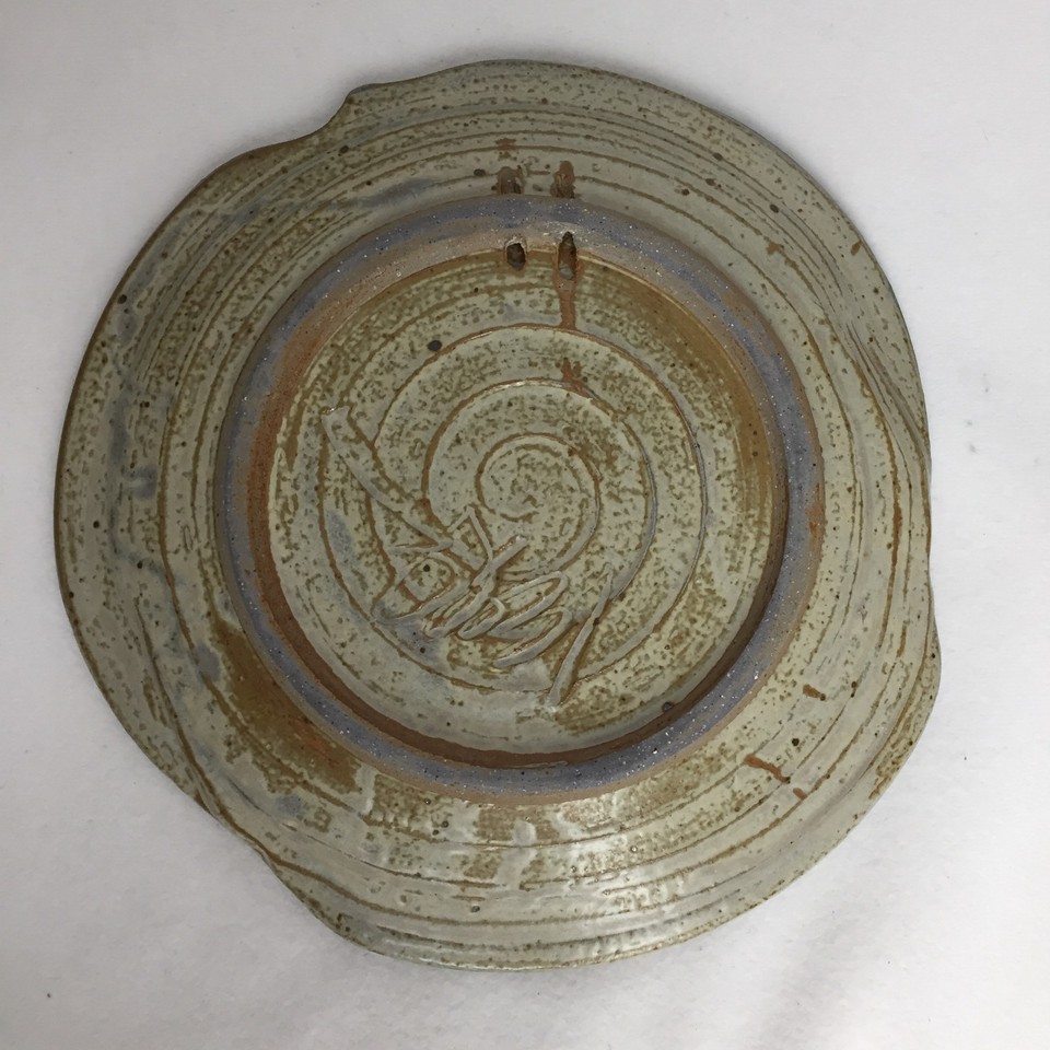 Jerry Kessler Loess Hills Studio Pottery Plaque Platter Onawa Iowa 9 3/ ...