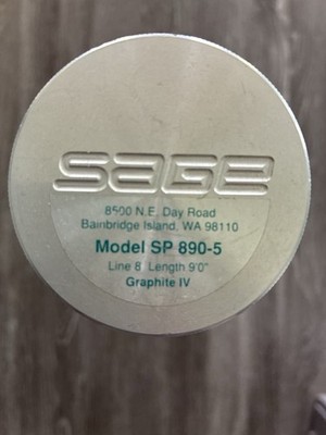 Sage SP 890-5 Fly Fishing Rod. 9’ 8wt. 5 Piece with Galvan Reel and ...
